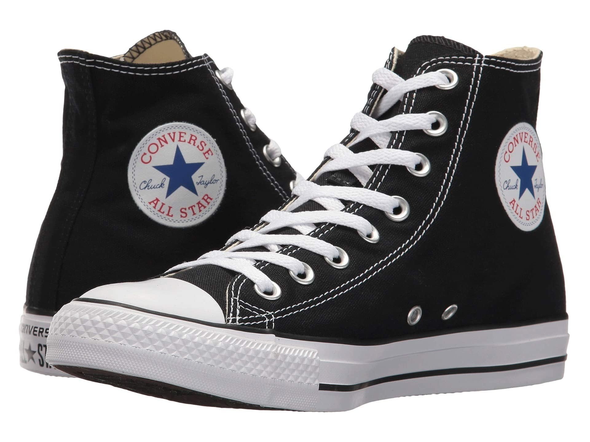 Converse Unisex Canvas Upper High Top Casual & Dress Shoes, Black/White ...