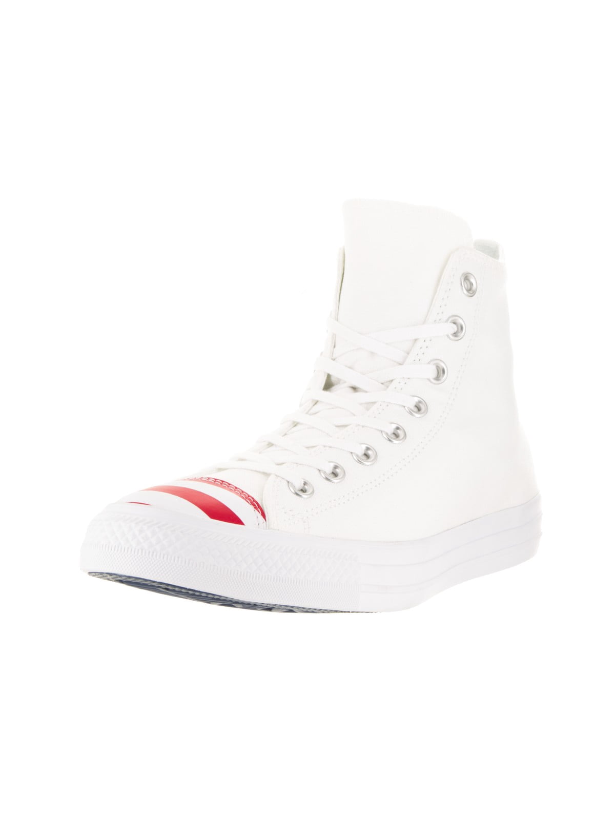 CONVERSE Chuck Taylor All Star High Flag Toe Sneaker White/Navy/Red ...