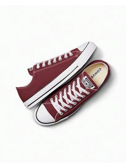 Converse Unisex Chuck Taylor All Star Ox Low Top Maroon Sneakers SIZE ...