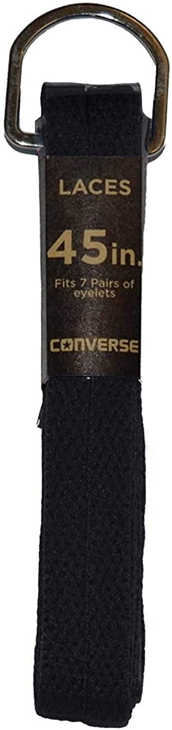 Converse, Replacement Flat Shoe Laces, 45, Black, Fabric - Walmart.com