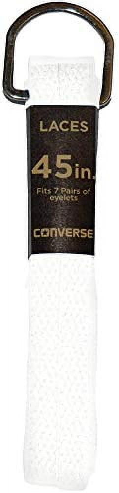 Converse Unisex Replacement Cord Shoe Laces Flat Style Shoelaces, White ...