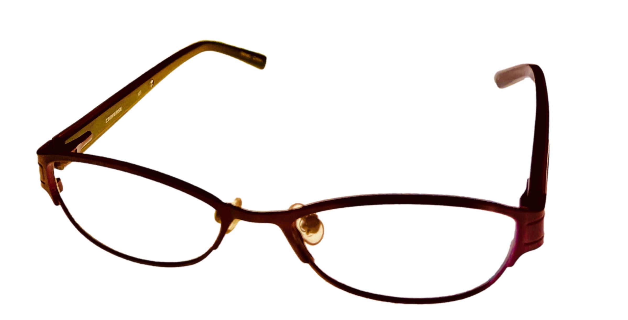 Converse Womens Eyeglass Soft Rectangle Metal Frame Gizmo Burgundy ...