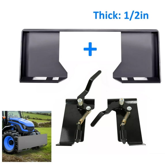 Conversion Adapter Latch & Mount Plate 1/2" HD Skid Steer Quick Tach ...