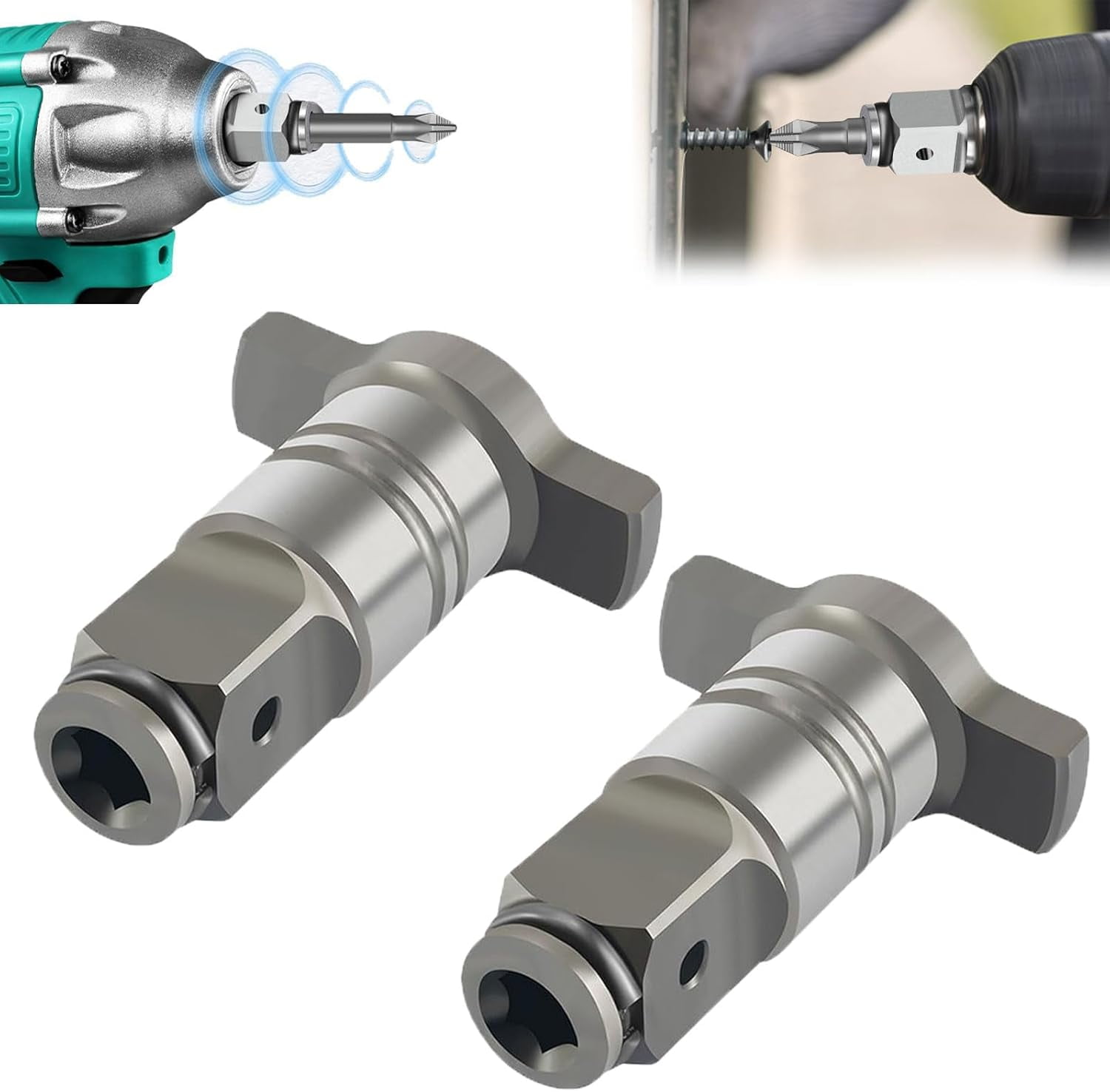 Conversion Head for Electric Screwdriver, 1/2‘’ Anvil Wrench Pin ...