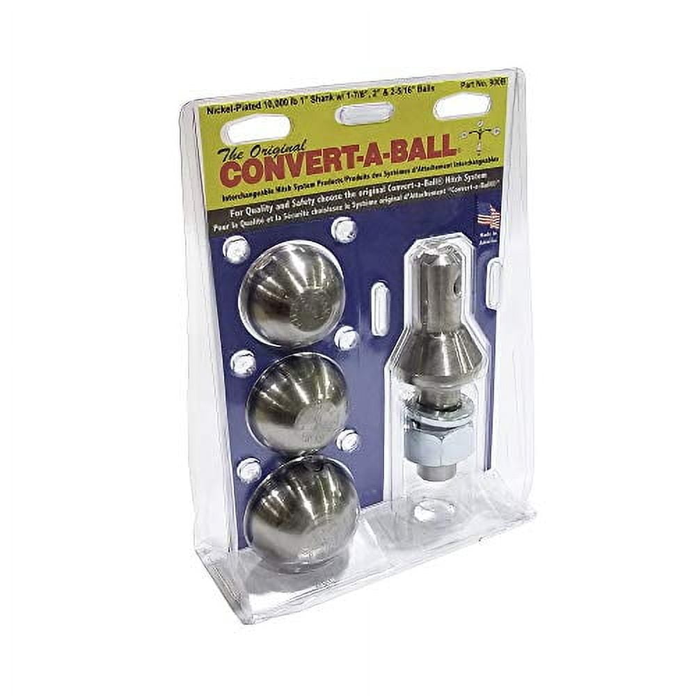 Convert-A-Ball 900B Nickel-Plated Shank with 3 Balls - 1" - Walmart.com