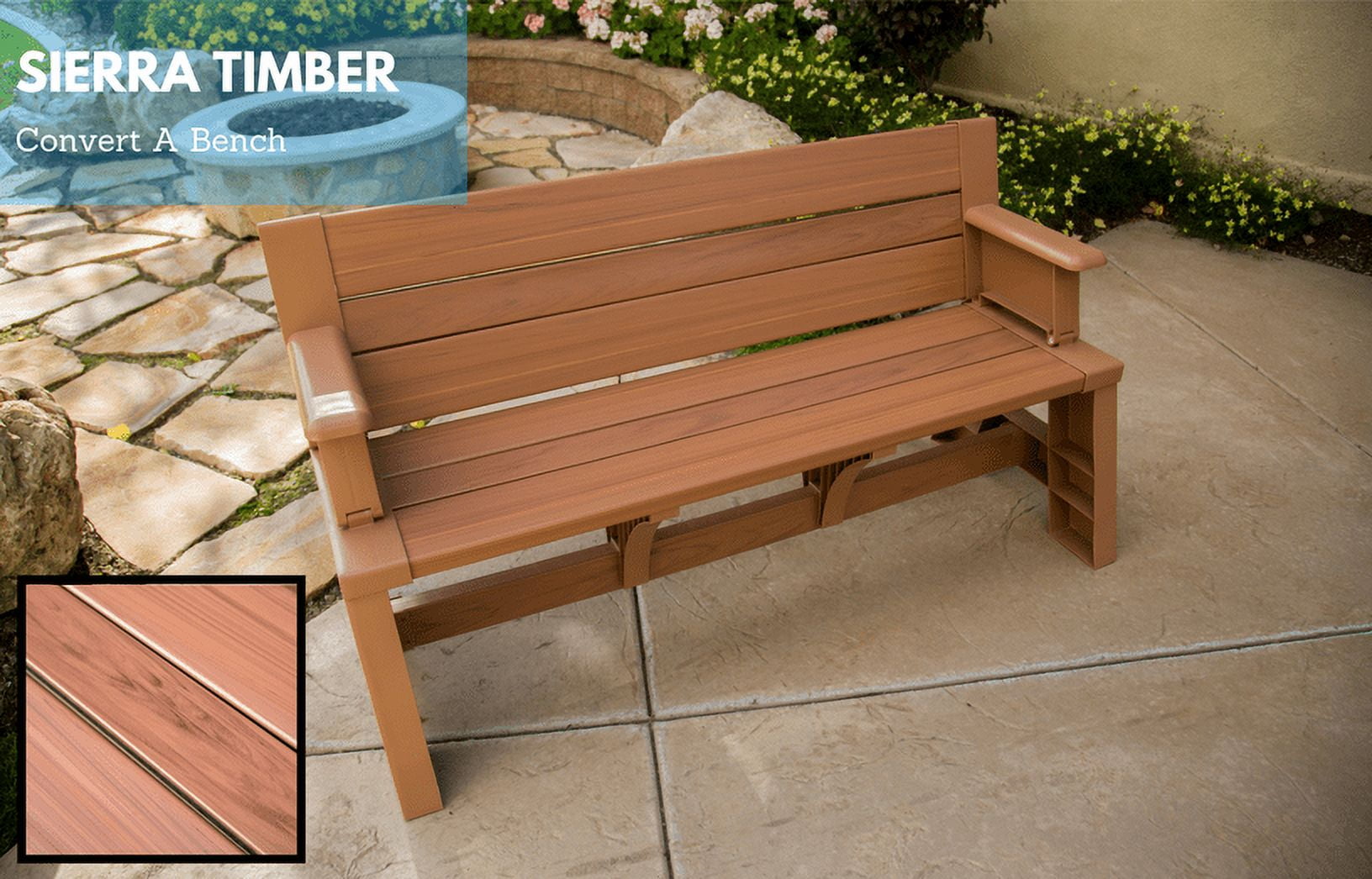 Convertible Outdoor Seats: Convert-A-Bench Folding Picnic Table Bench ...