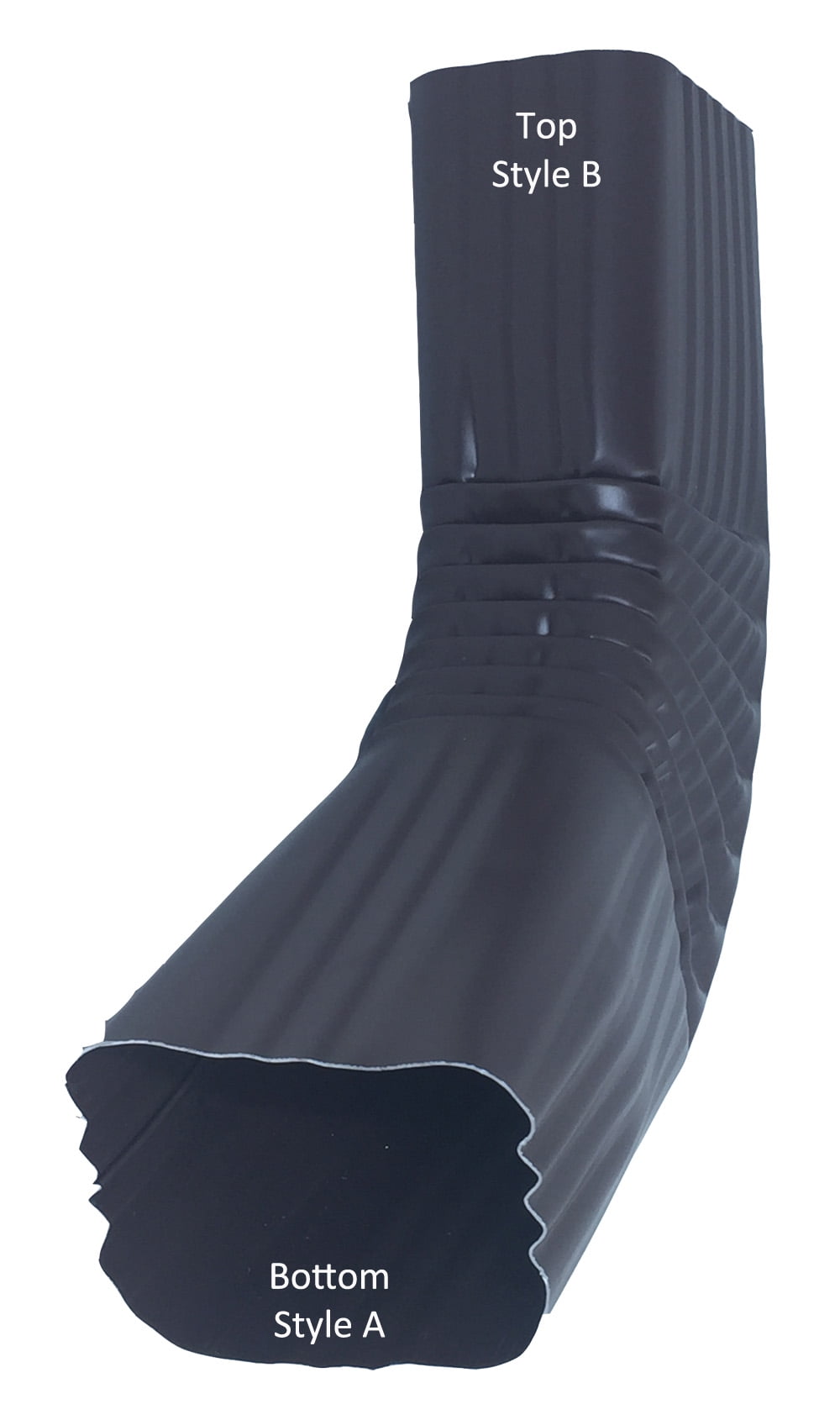 Convert B to A Downspout Elbow, 2"X3", Aluminum, Royal Brown - Walmart.com
