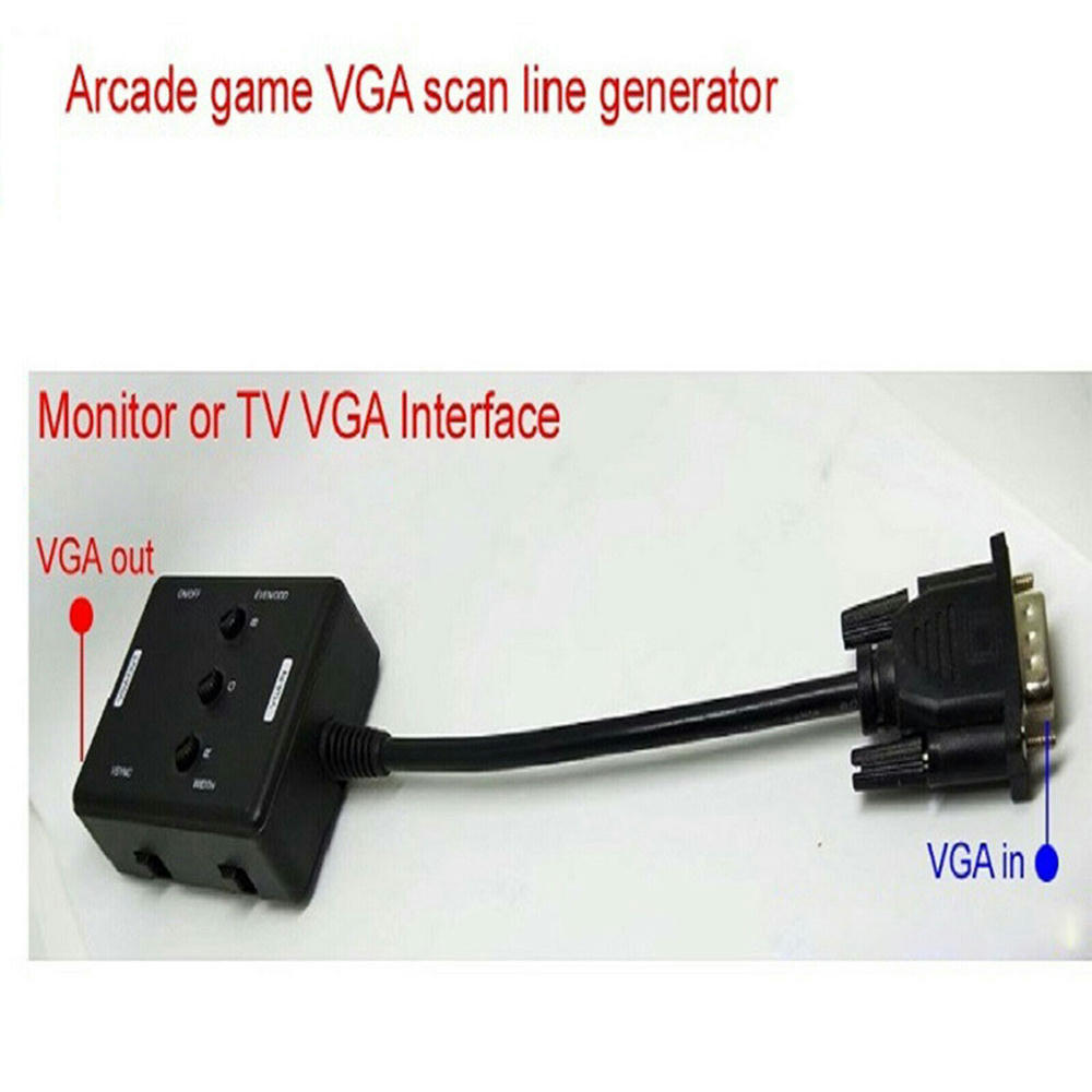 Converter Classic Electronic With Extension Cable Universal Arcade Games Nostalgic Scan Line VGA ...