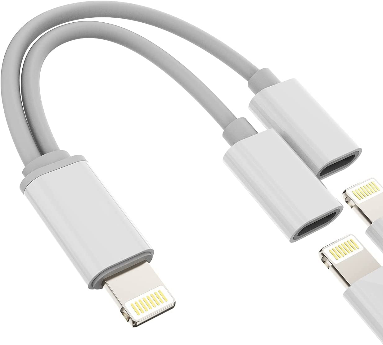 Converter Compatible with iPhone Headphone Adapter Lightning Double to ...