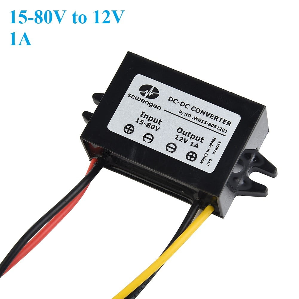 Converter Wide Application 15V 80V to 12V 1A DC DC Step Down Power ...