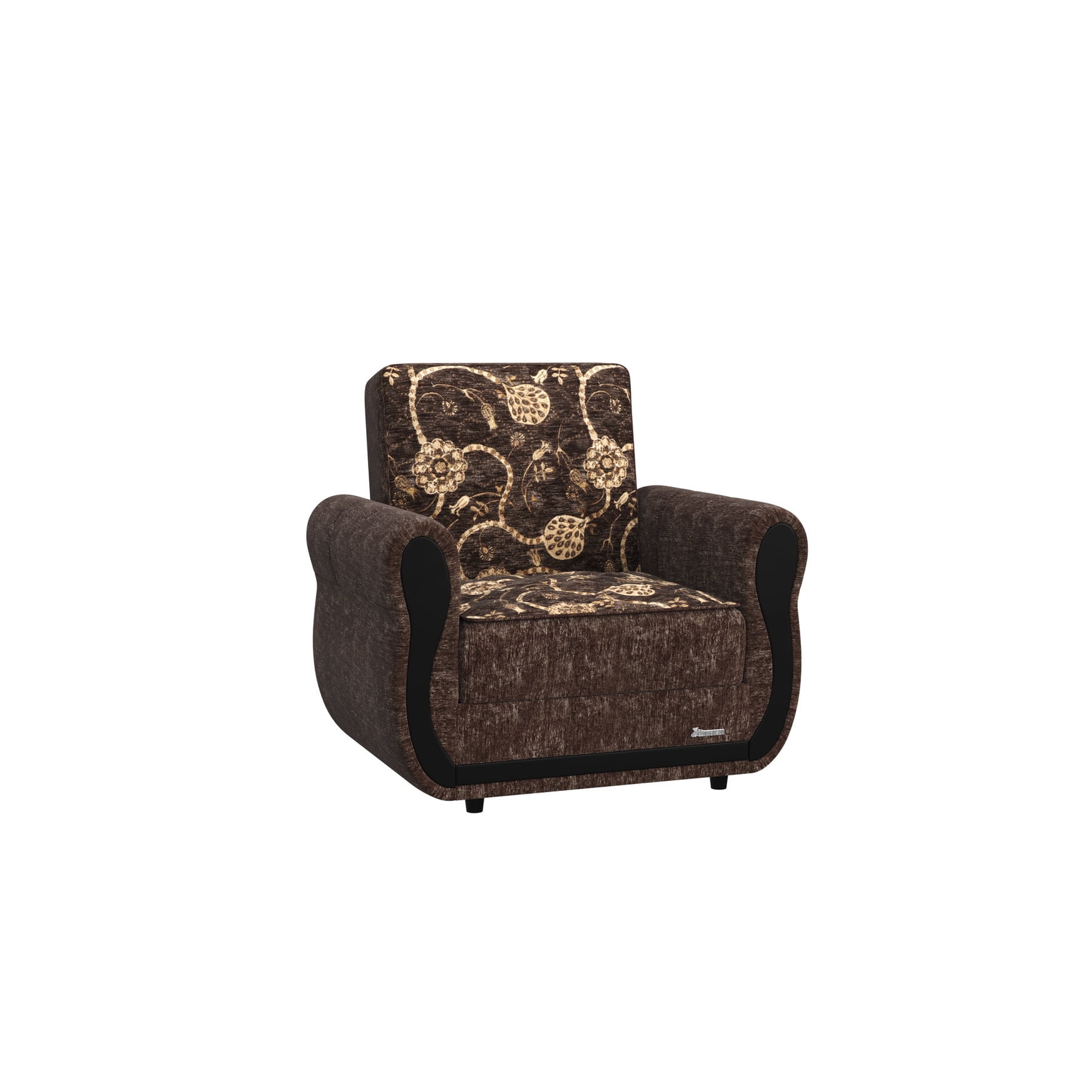 Convertible Armchair / Chenille Upholstery, 38.2" Depth, Transformable ...