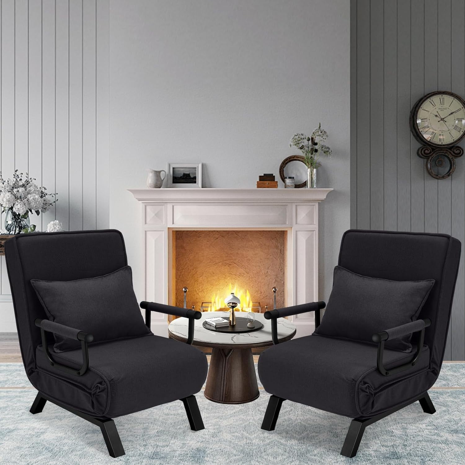 Convertible Bed Sleeper Chair 3 in 1 Chaise Lounge w/6 Adjustable ...