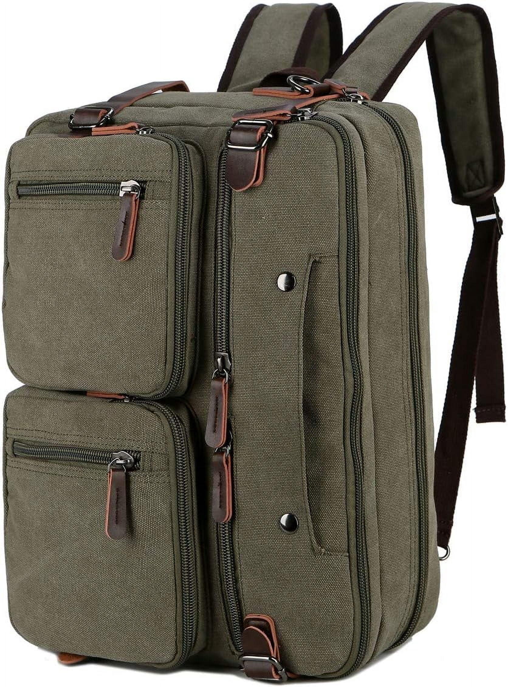 Convertible Briefcase Backpack 17 Inch Laptop Bag Case Business ...