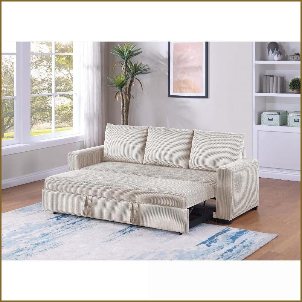 Convertible Corduroy Sofa Bed - Modern Compact Design for Living Rooms ...