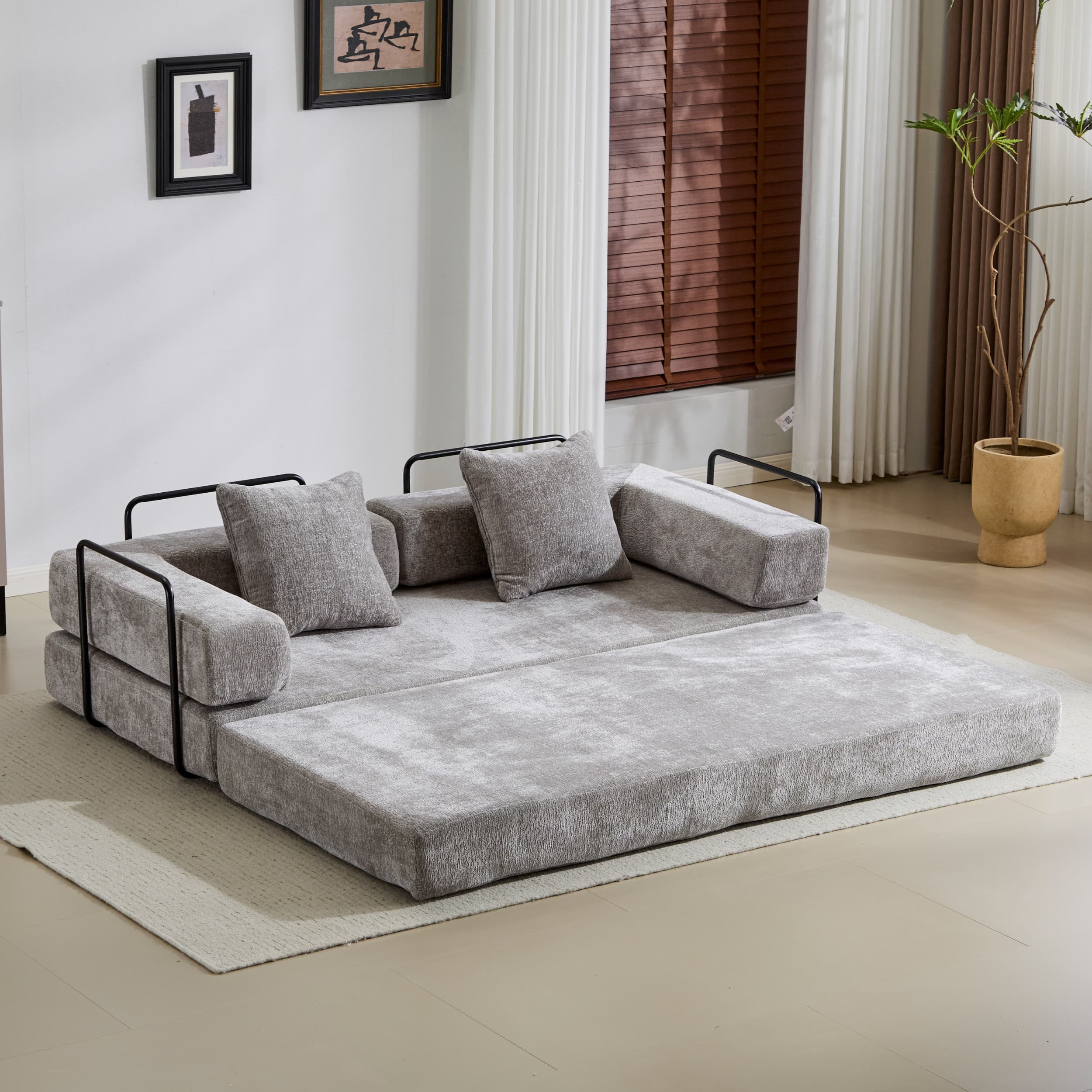 Convertible Couch Sofa Bed Foldable Floor Sleeper | Modern Fold Out ...