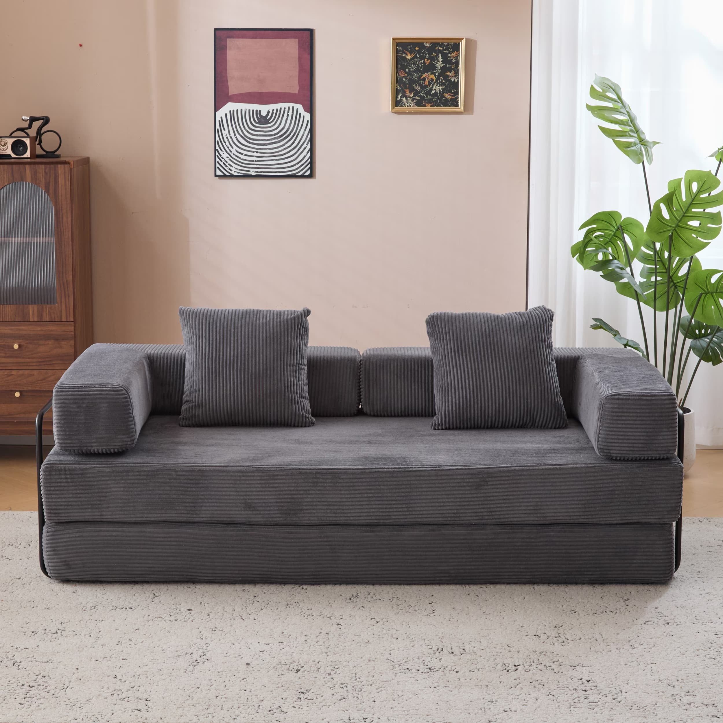 Convertible Couch Sofa Bed Foldable Floor Sleeper | Modern Fold Out ...
