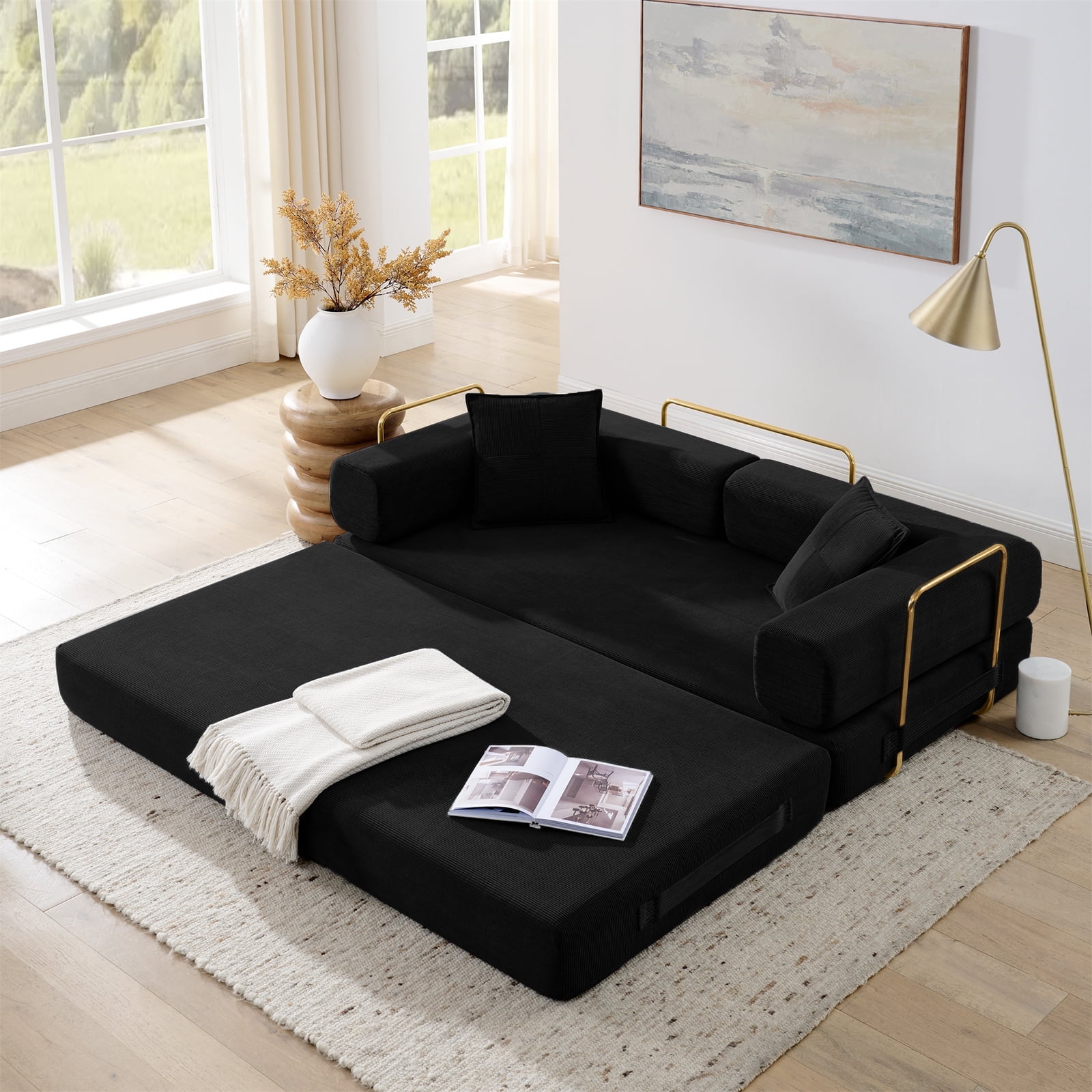 Convertible Couch Sofa Bed Foldable Floor Sleeper | Modern Fold Out ...