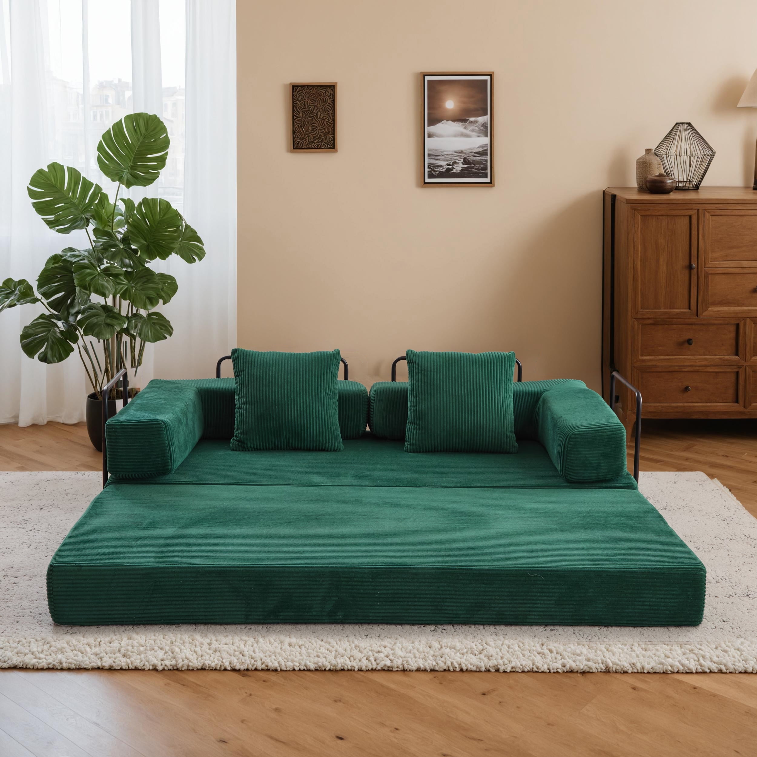 Convertible Couch Sofa Bed Foldable Floor Sleeper | Modern Fold Out ...