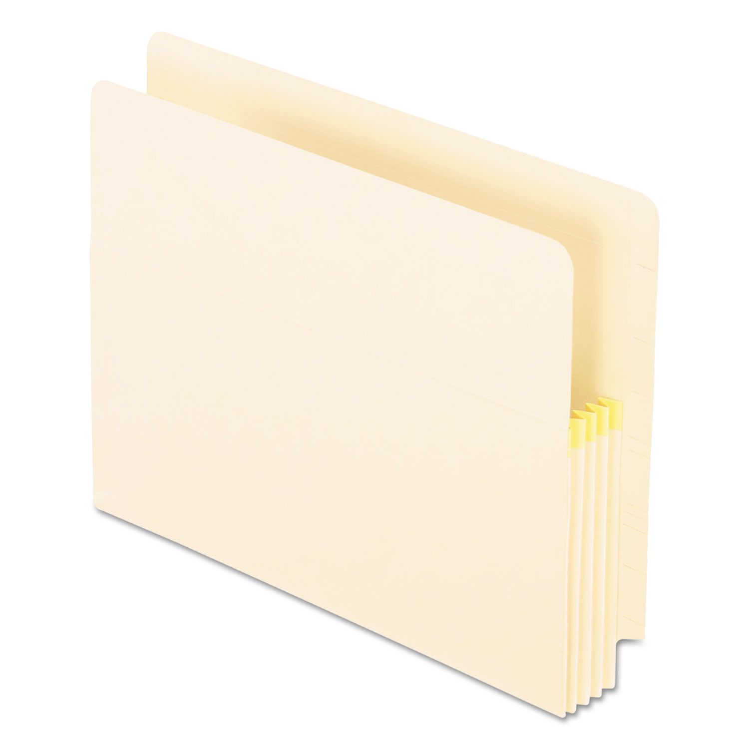 Convertible End Tab File Pockets, 3.5" Expansion, Letter Size, Manila ...