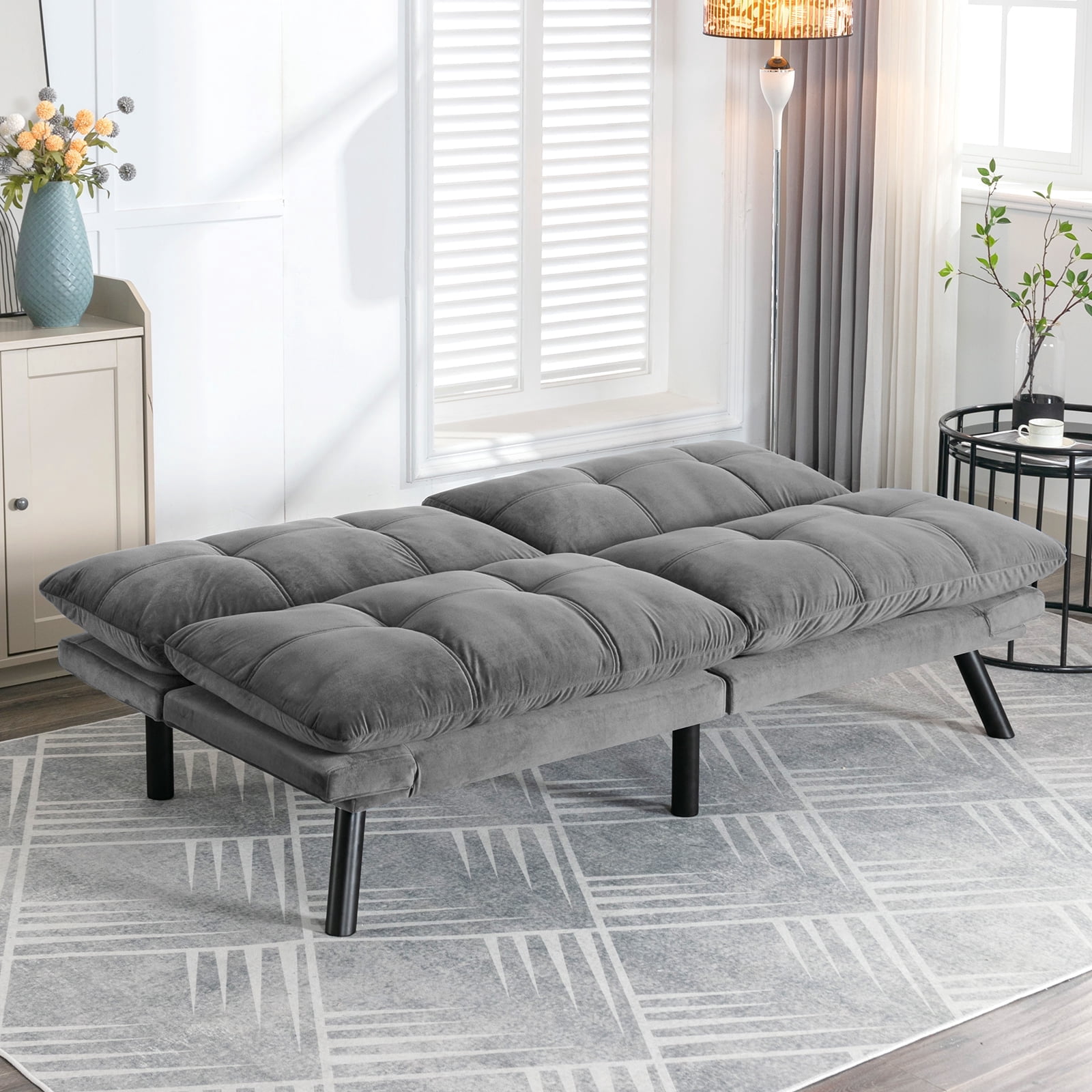 Convertible Folding Futon Sofa Bed 71‘’ Futons Couch with Adjustable ...