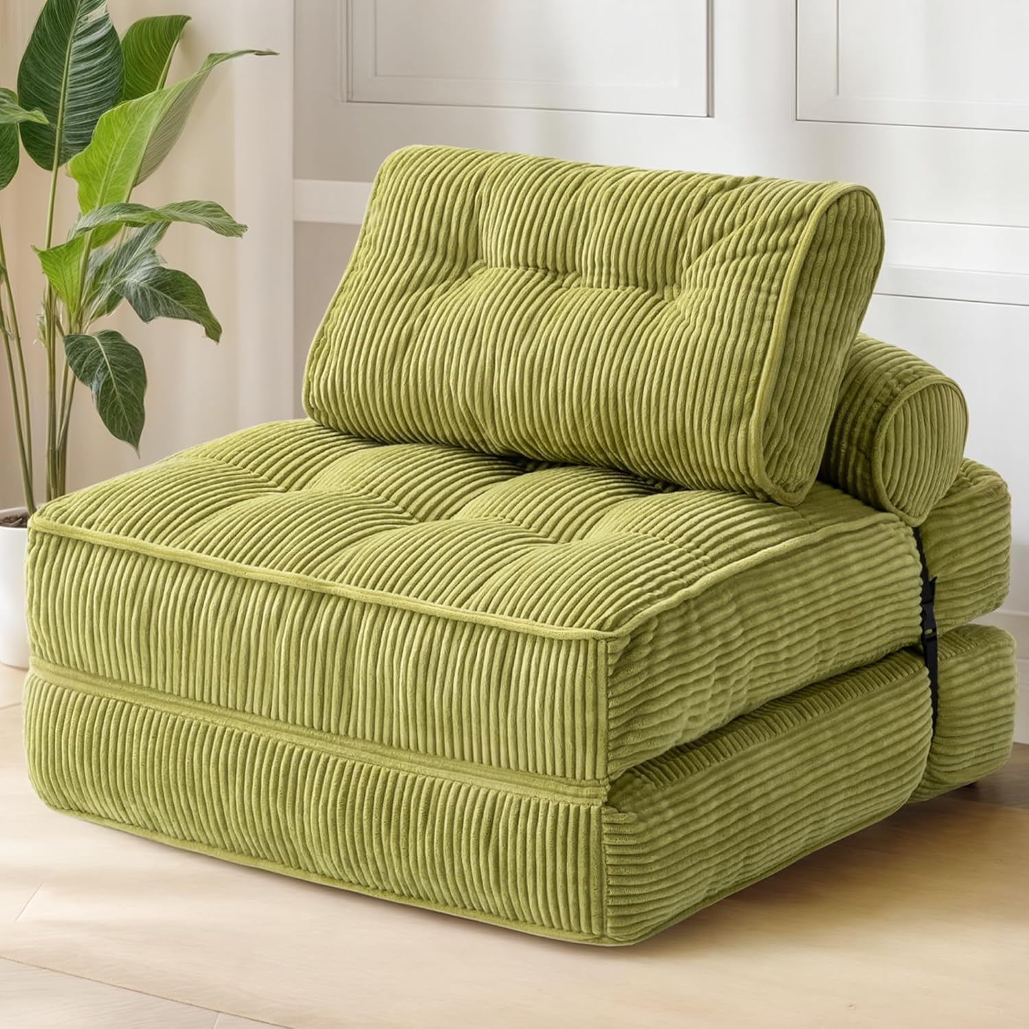 Convertible Folding Sofa Bed - Sleeper Chair Bed with Back Support and ...