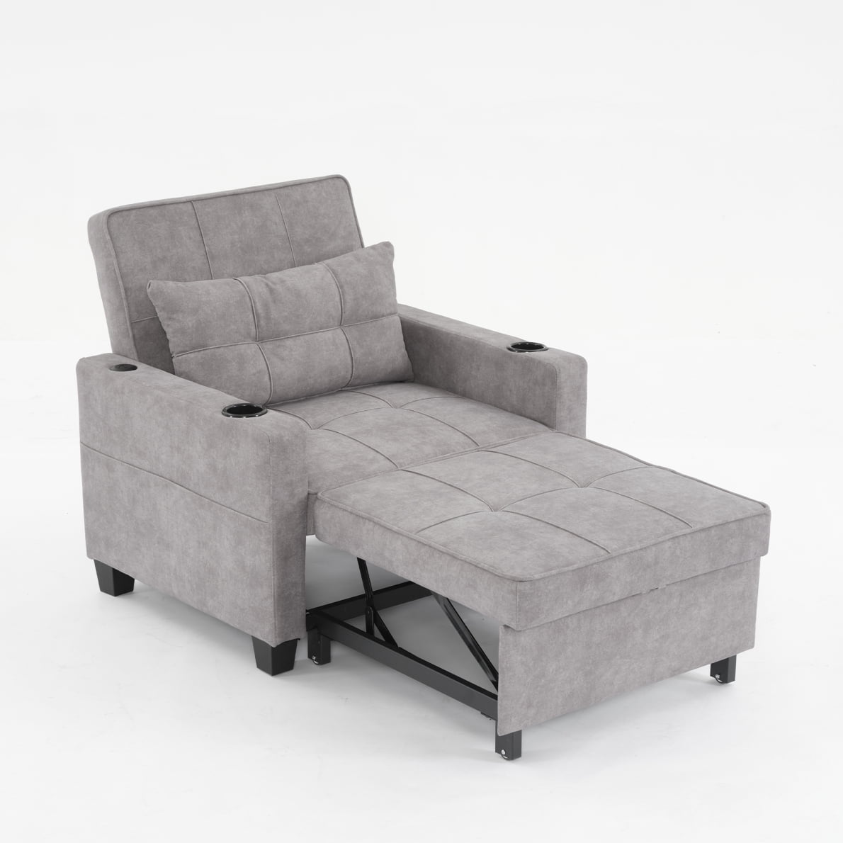 Convertible Futon Sofa Bed, 3-in-1 Multi-Functional Sleeper Chair Bed ...