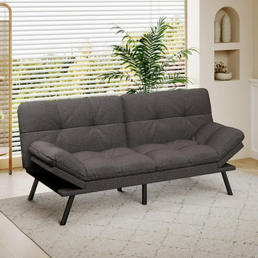 Memory Foam Futon,Convertible Futon Sofa Bed with Adjustable Armrests ...