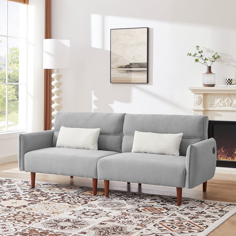 Convertible Futon Sofa Bed, Adjustable Couch Sleeper, Modern Couch ...