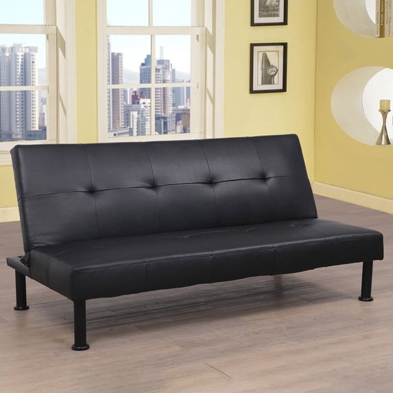 Convertible Futon Sofa Bed Linen Loveseat Adjustable Sleeper Sofa Couch ...