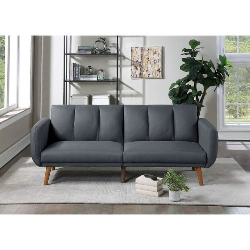 Convertible Futon Sofa Bed, Modern Upholstered Split-Back Foldable ...
