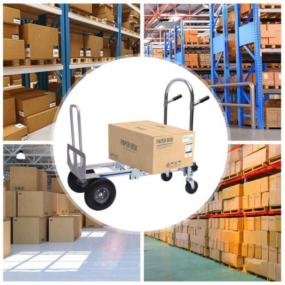 Convertible Hand Truck Dolly Platform Cart Moving Warehouse Trolley ...