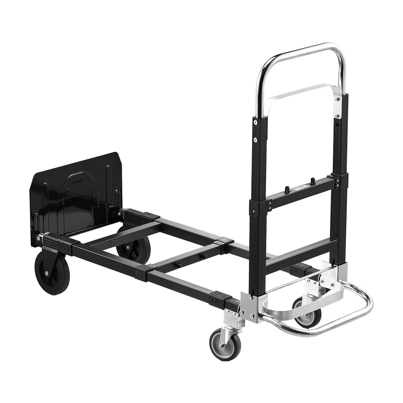 Convertible Hand Truck Dolly with Wheels,500 lb Capacity 4-Wheel ...