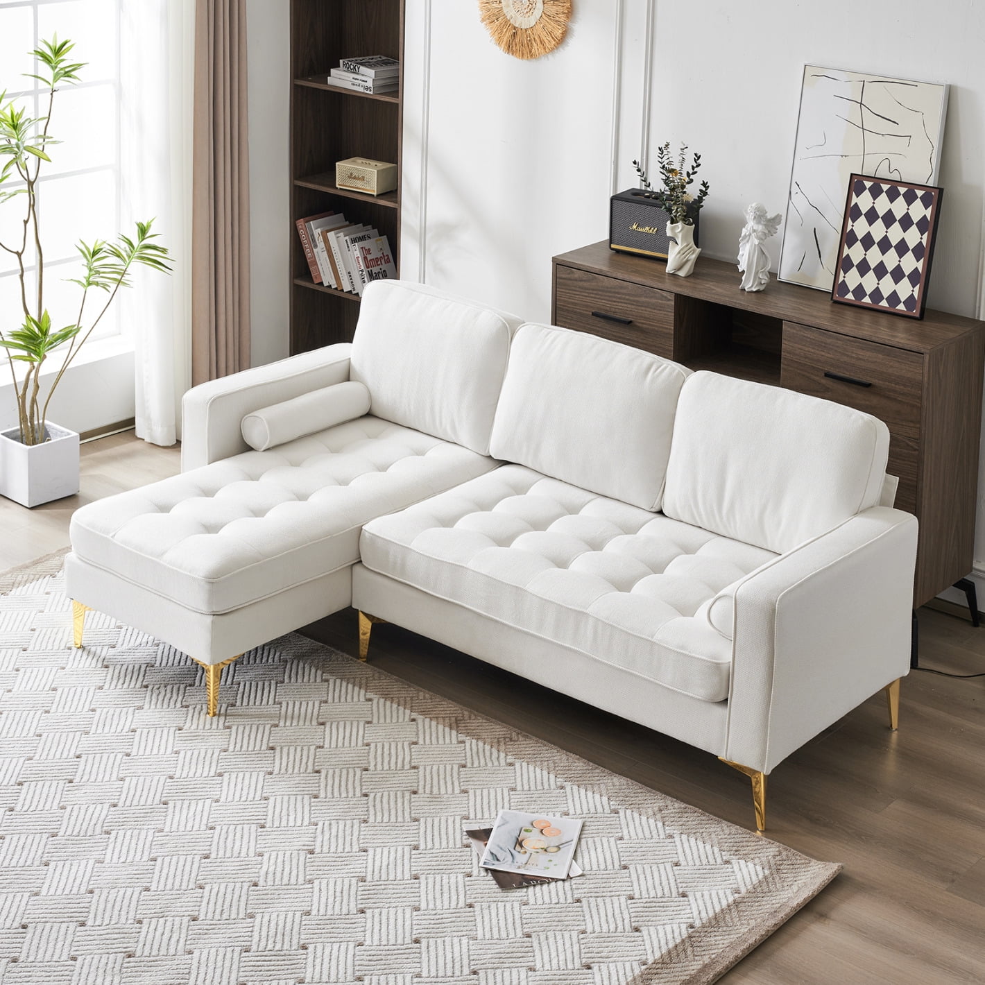 Convertible L Shaped 3-seater Couch, Convertible Sectional Sofa with ...