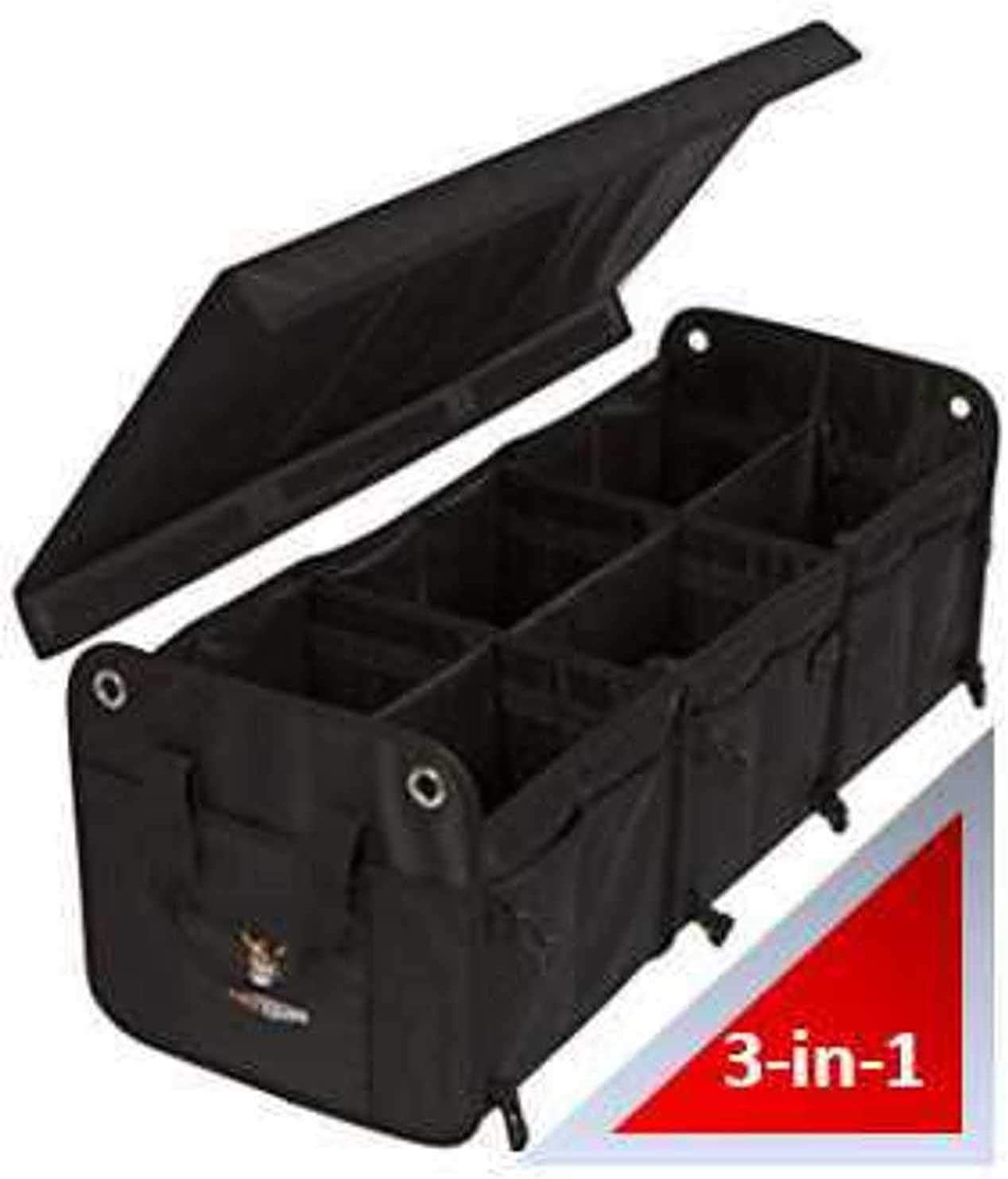 Convertible Large 3 Compartment SUV Trunk Organizer | ( 4-in-1 with ...