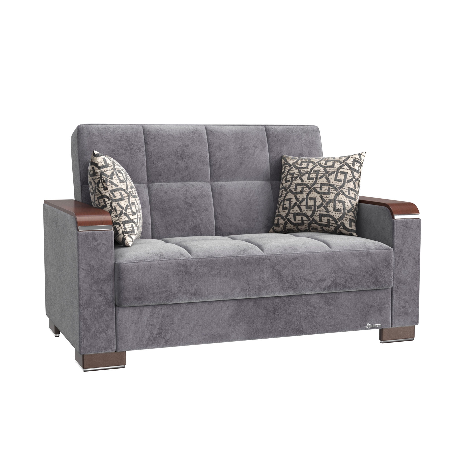 Convertible Loveseat into Sleeper+50.4” x 47.2” Size”-“Overnight Guests ...