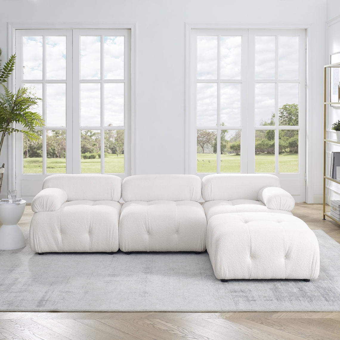 Convertible Modular Sectional Sofa, Modern L Shaped Couch with ...