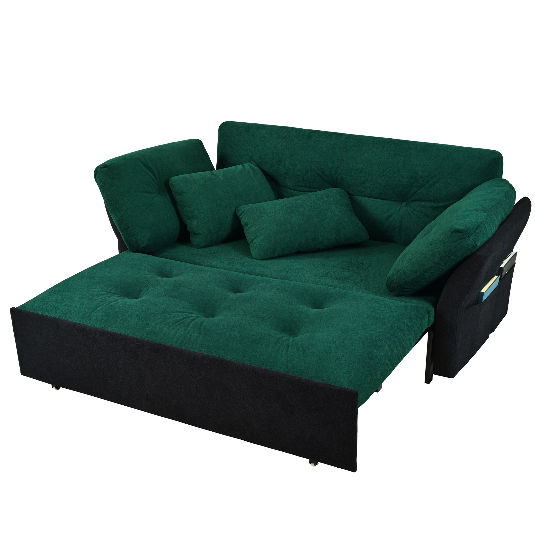 Convertible Pull Out Sofa Bed Queen Size 3-in-1 Convertible Sleeper ...