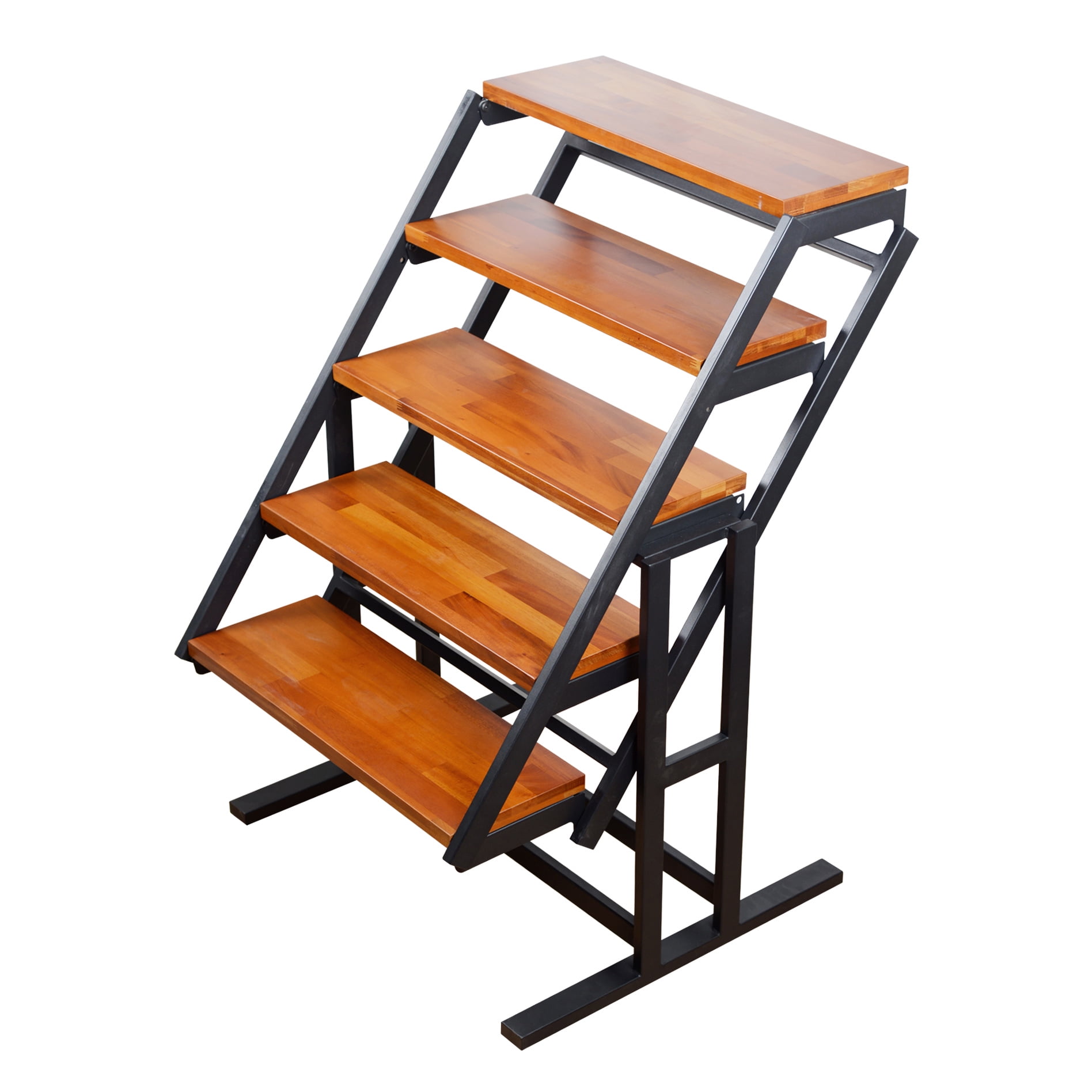 Convertible Rubber Wood Shelf Table - Dining, Studying, Display, Space ...