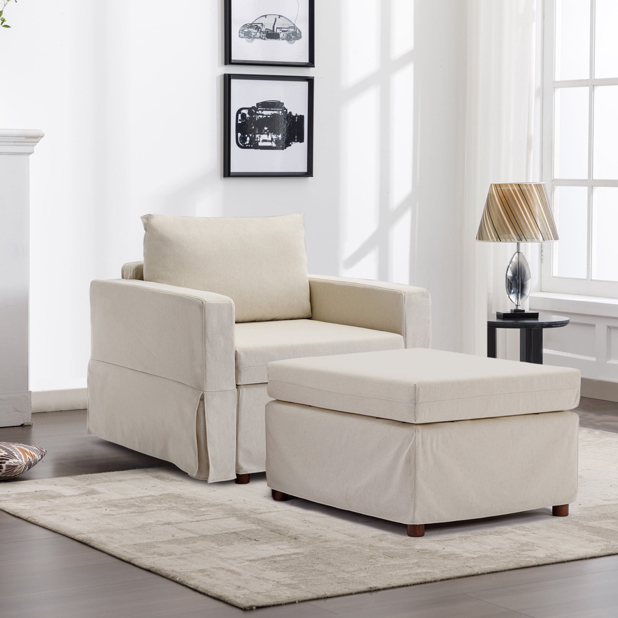 Convertible Sectional Modular Sofa for Living Room, Single Seat Module ...