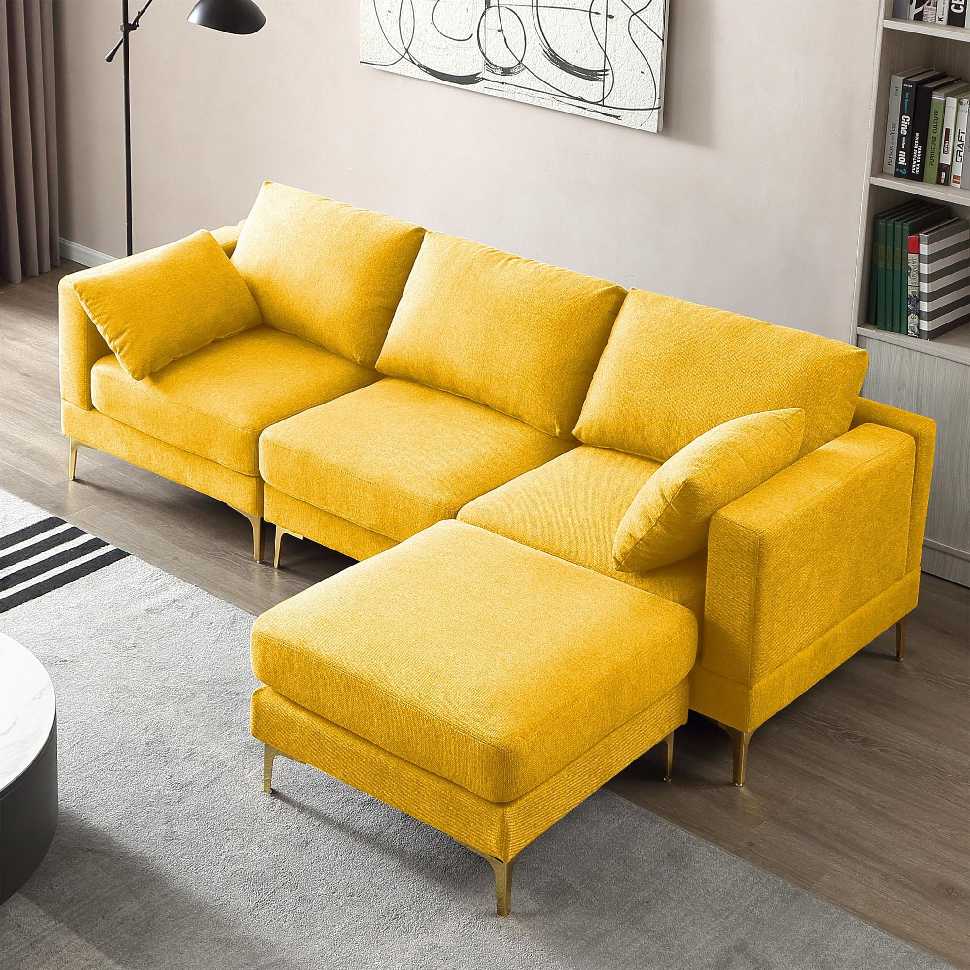 Convertible Sectional Sofa Couch,L Shaped Couch Modern Leisure Sofa ...
