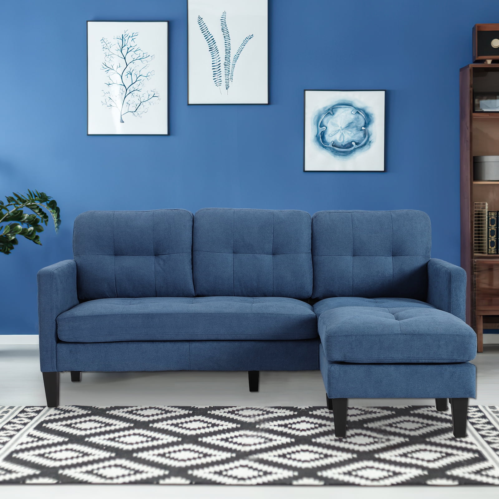 Haverchair Modern L-Shaped Convertible Sectional Sofa Couch, Comfy for ...