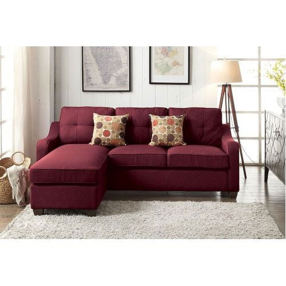 Convertible Sectional Sofa Couch,Linen Fabric 3-seat L-Shaped Wide ...