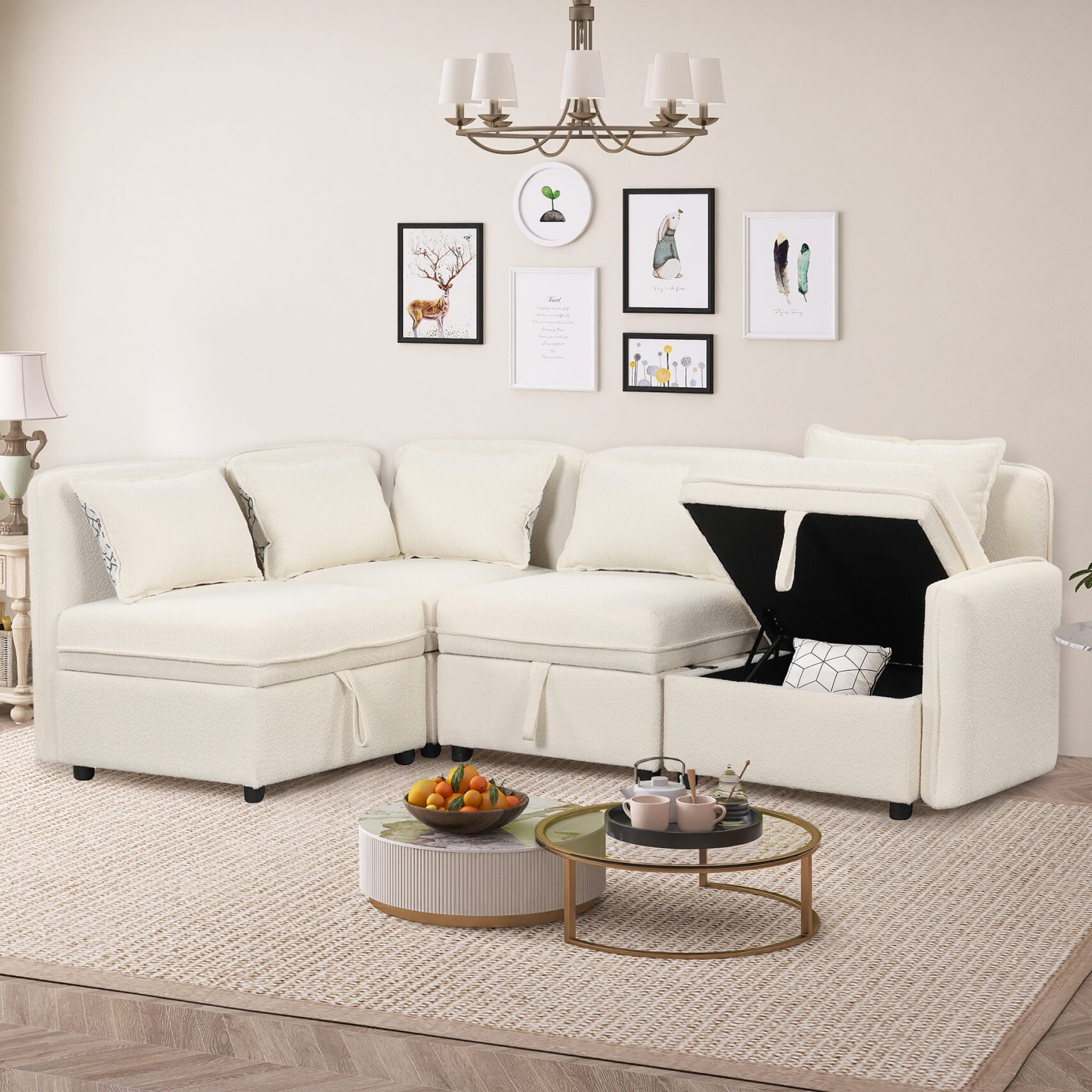 Convertible Sectional Sofa Couch, Modular Sofa Couches for Living Room ...