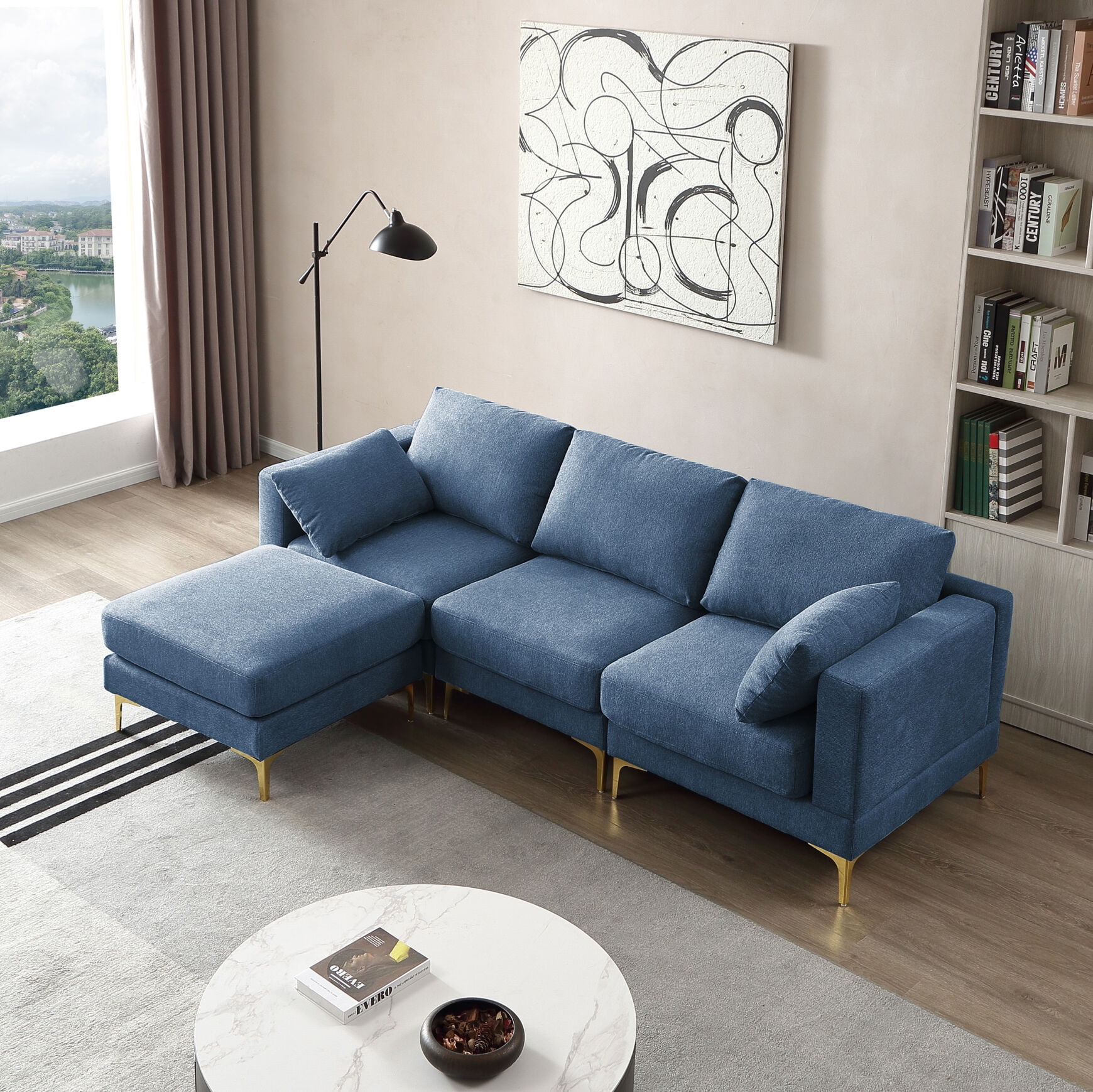 Convertible Sectional Sofa, L-Shaped Couch Modular Sofa Couches for ...