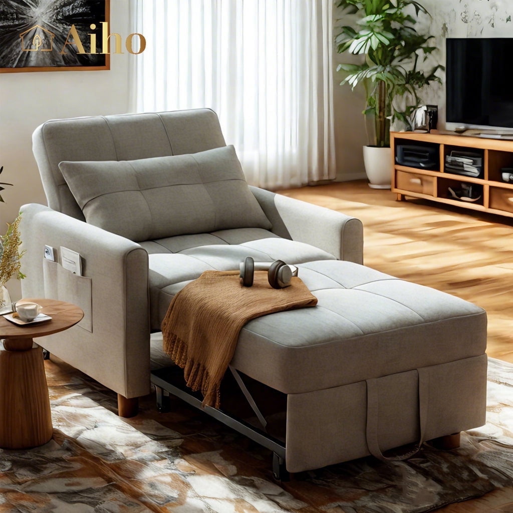 Aiho Modern Glider Armchair Set of 2, Mid-Century Nursery Accent Chair ...