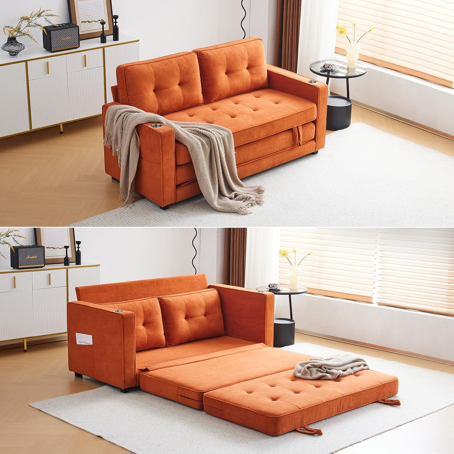 Convertible Sleeper Chair Bed Folding Sofa Bed Couches for Living Room ...