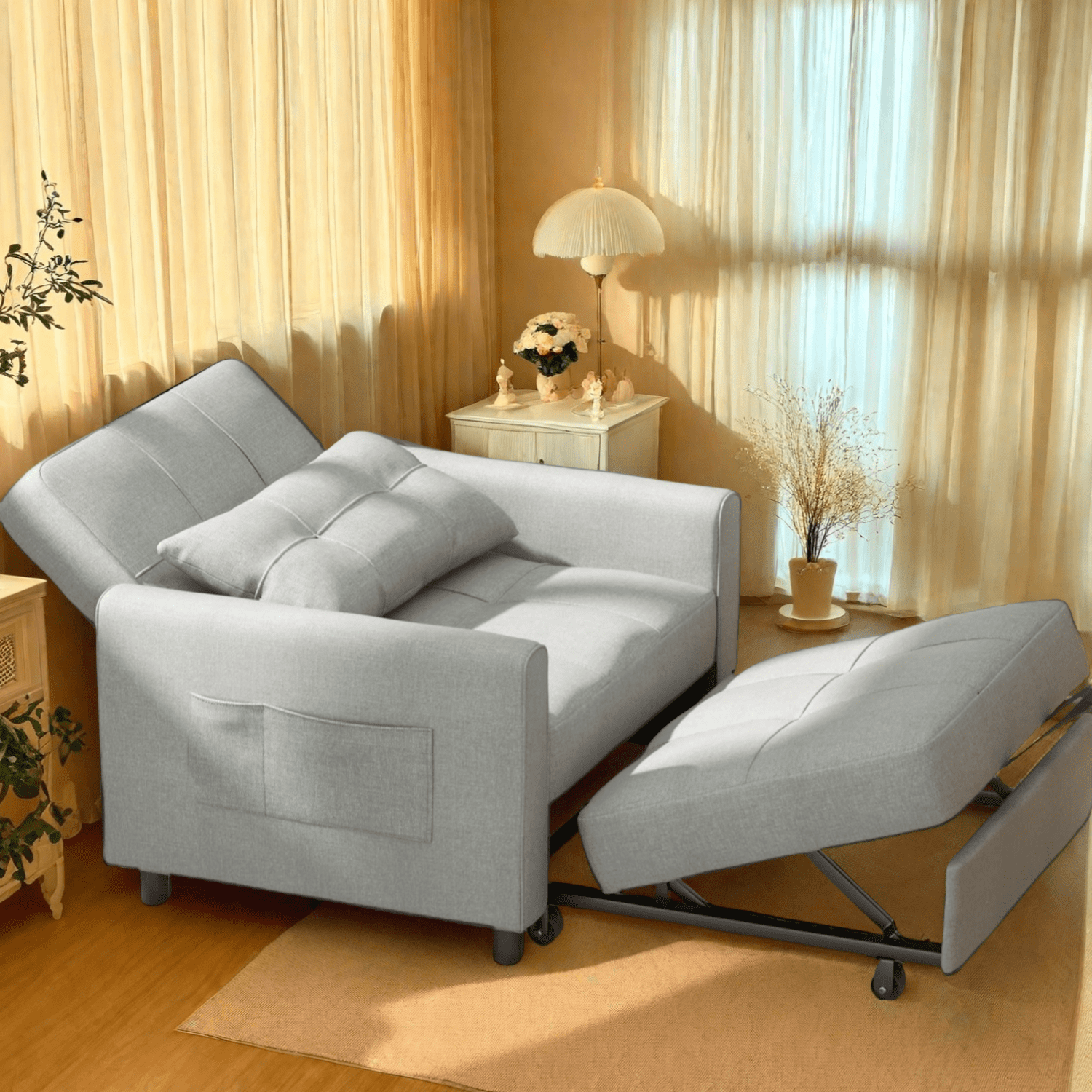 Convertible Sleeper Sofa Bed, Pull Out Couches for Living Room ...