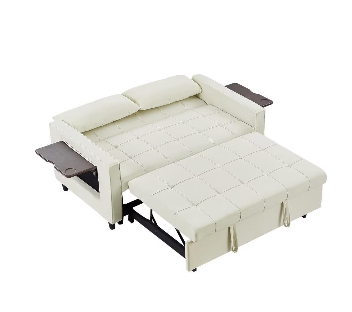 Convertible Sofa Bed with Adjustable Backrest, Small Loveseat Sofa with ...