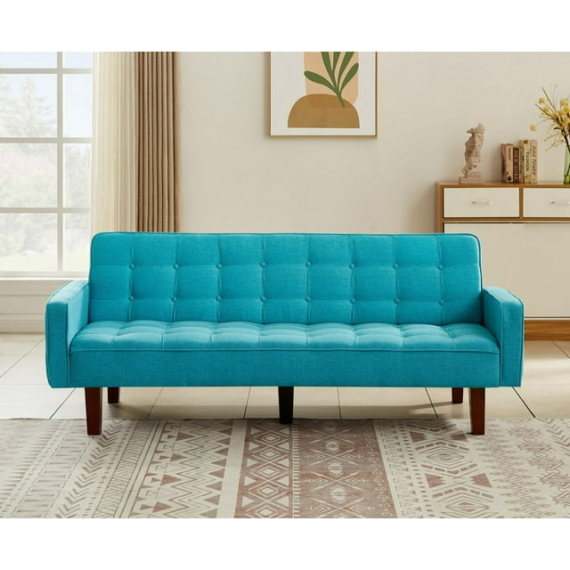 Convertible Sofa Bed with Five Feet, Minimalist Style Linen Sofa ...
