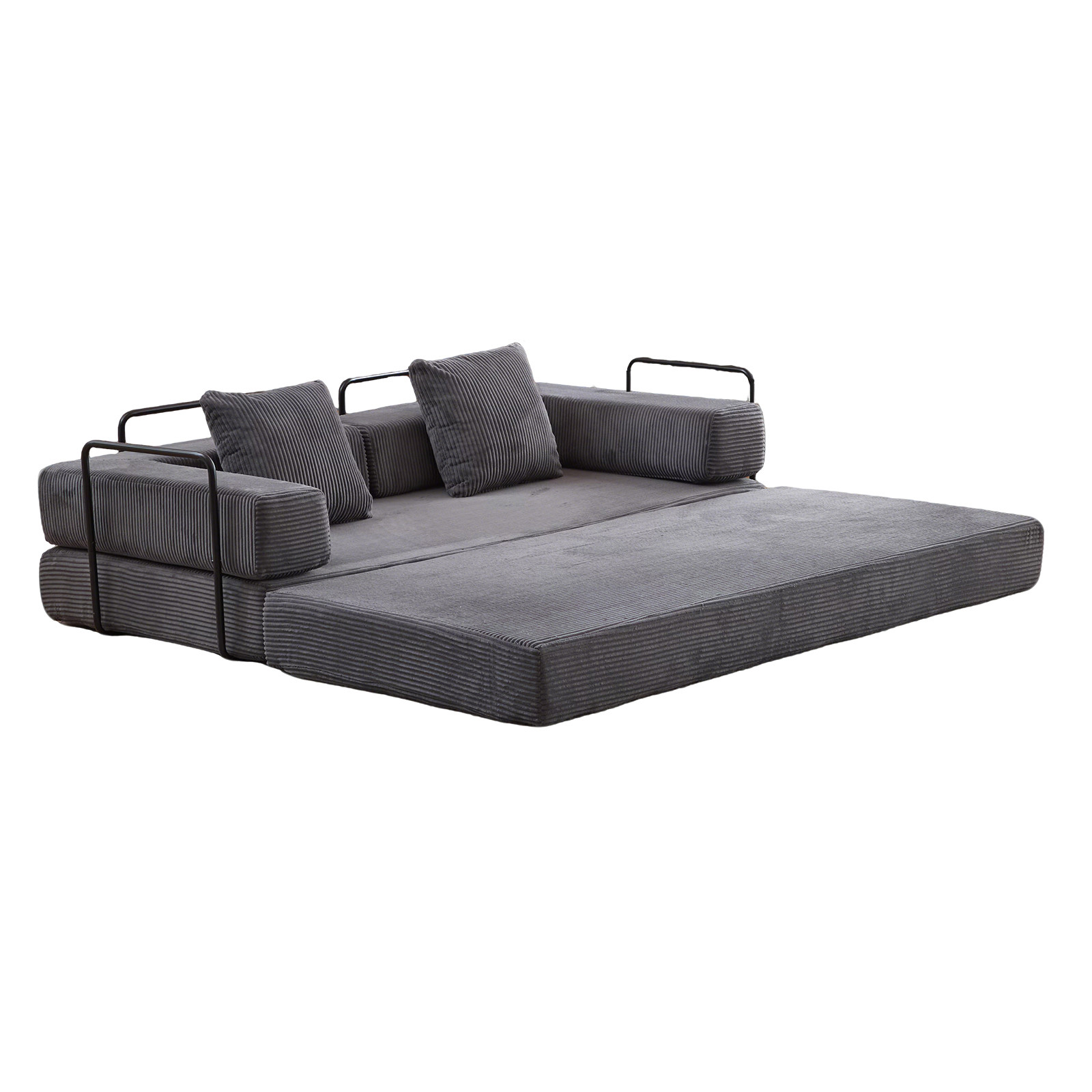 Convertible Sofa Bed, Folding Floor Couch Corduroy Fold Out Couch Bed ...